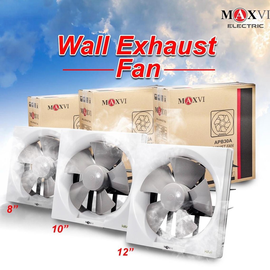 SEMENYIH MAXVI APB20A/25A/30A WALL EXHAUST FAN 8" 10" 12" | Shopee Malaysia