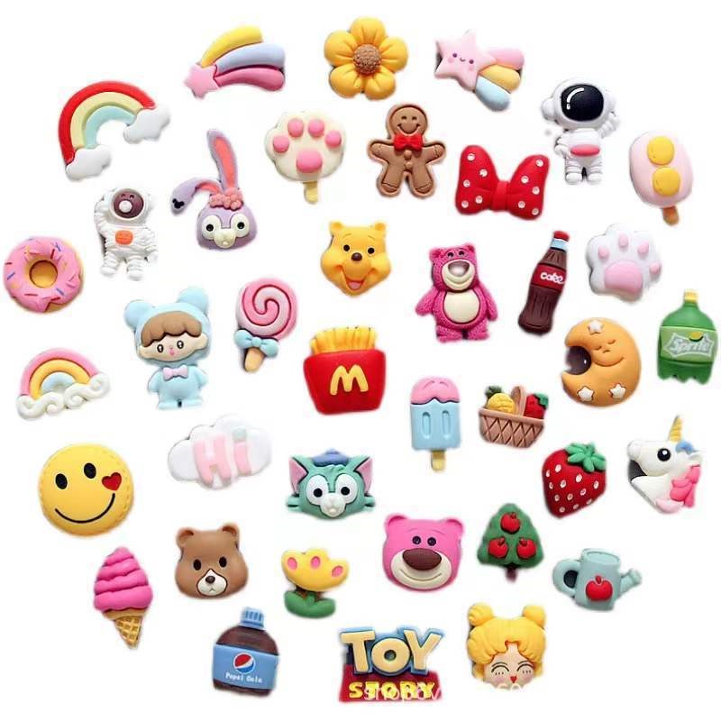 4Pcs/Pack(Random) 3D Resin Sticker Random Waterproof Cartoon For Water ...