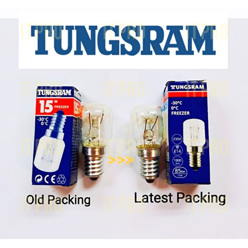 PRO🏠Tungsram E14 15W 240V / Freezer salt/Refrigerator/Pygmy Bulb | Shopee Malaysia