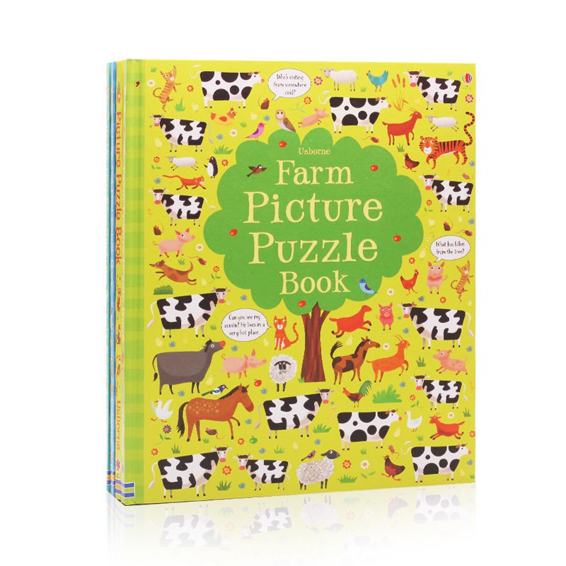 (Ready Stock) Usborne Picture Puzzle Book & Look and Find Set of 4 ...