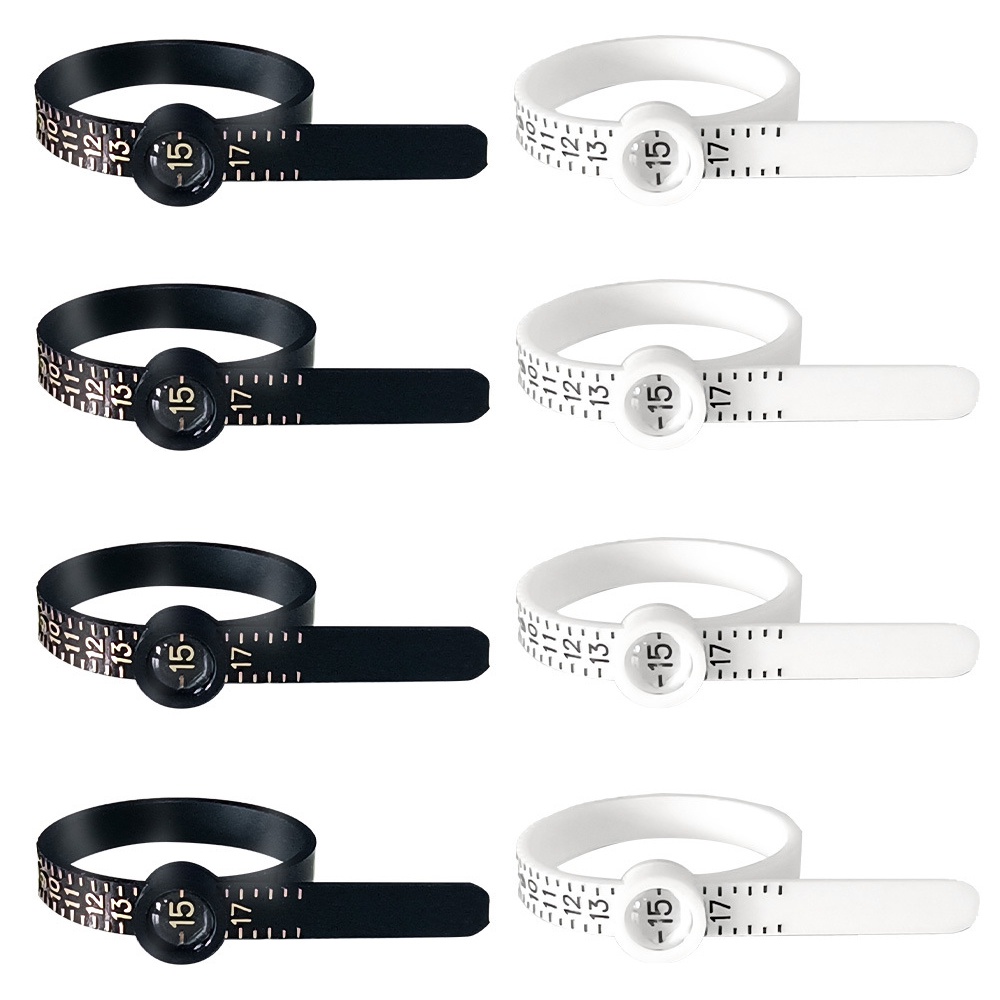 4pcs ring ruler with magnifying glass, finger circumference measuring ...