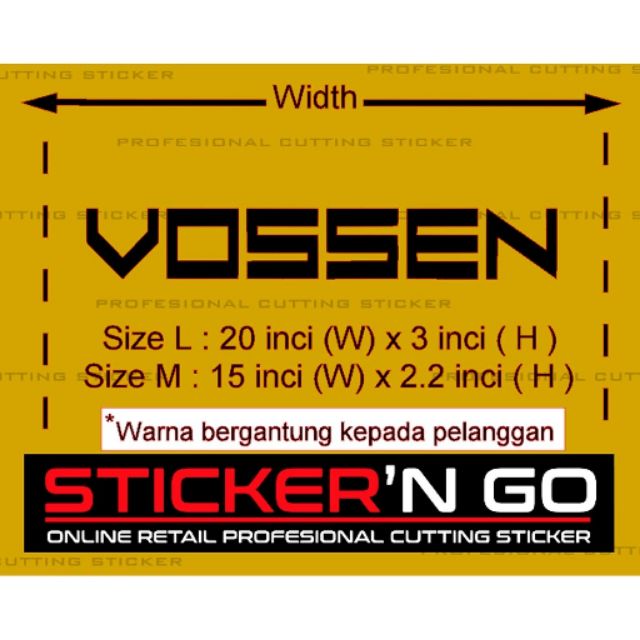 STICKER CUSTOM VOSSEN DESIGN | Shopee Malaysia