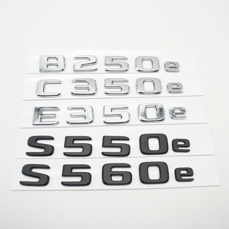 RearTrunk Logo Emblem Badge Script For Mercedes Benz B250e C350e E350e ...