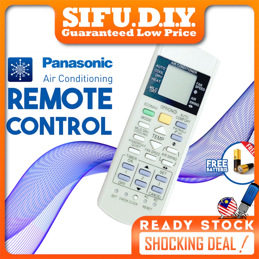 Panasonic Air Cond/ Aircon/ Aircond/ Remote Control | Shopee Malaysia