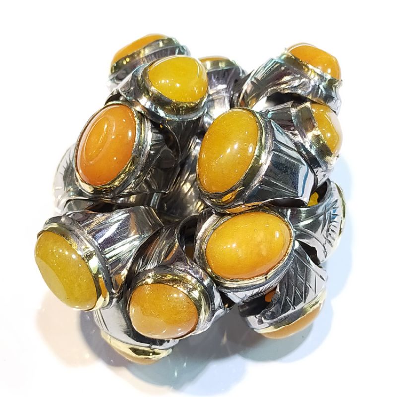 Yellow Sapphir 1 Constellation ring monel ring handmade Agate ring ...