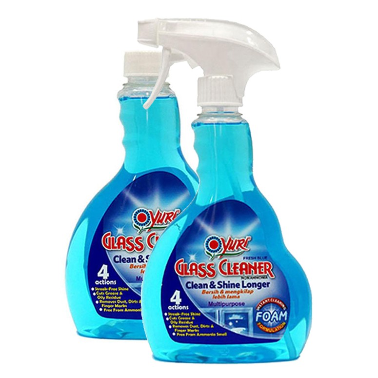 Yuri Glass Cleaner - Fresh Blue (500ml x 2) | Shopee Malaysia