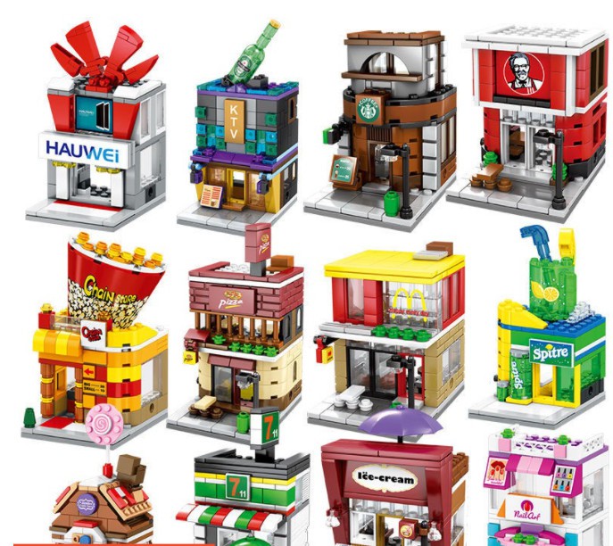 Lego Building Block Mini Street View Series Building City House ...