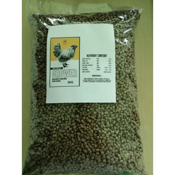 MAKANAN AYAM GROWER (dedak kasar) 5kg | Shopee Malaysia