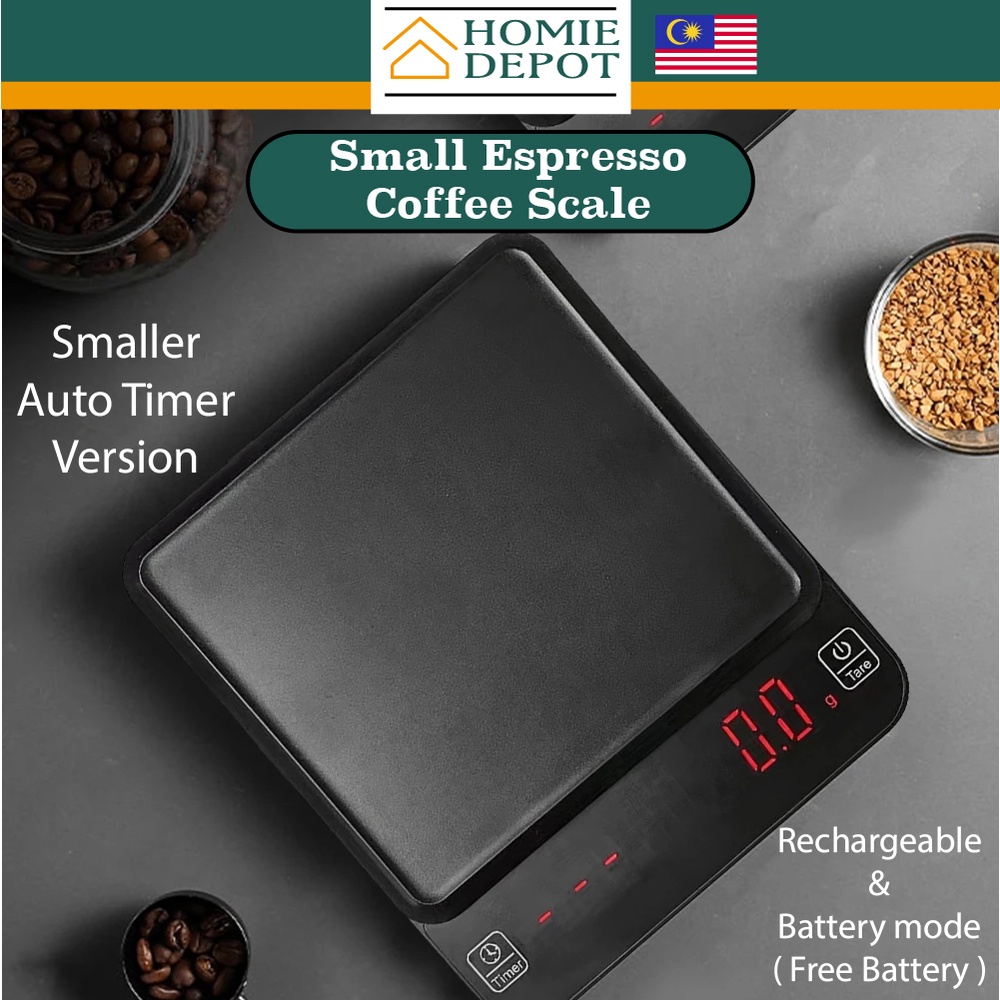 Small Auto Timer Coffee Espresso Scale | Espresso Coffee Scale | Rechargeable High Accuracy ...