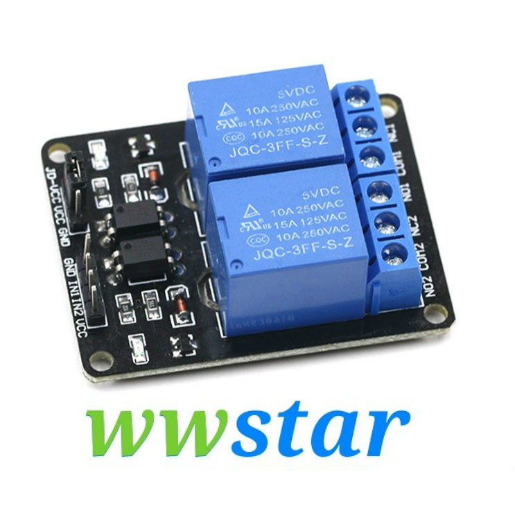 2 Channel Relay Module 5V with Optocoupler for Arduino Raspberry Pi ...