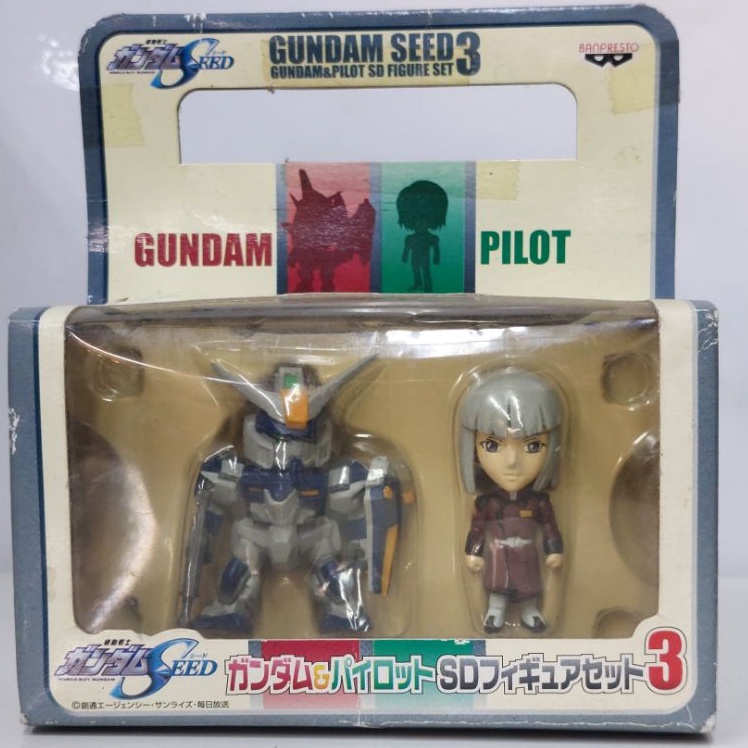 BANPRESTO Mobile Suit Gundam Seed Gundam & Pilot SD Figure Set 3 - GAT ...