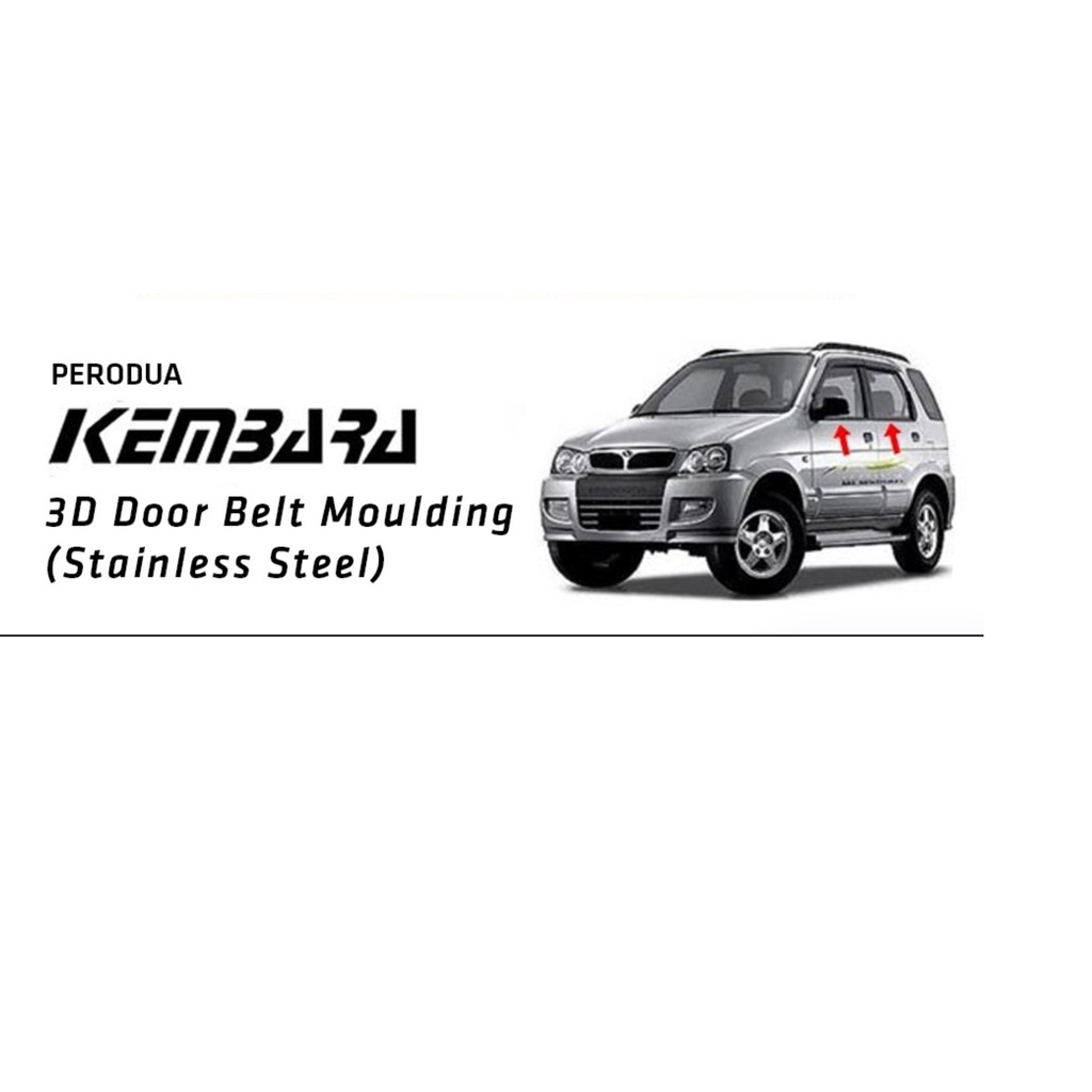 Perodua Kembara Chrome Trim Lining Door Moulding 3D Stainless Steel ...