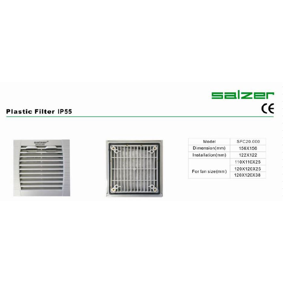 SALZER Ventilation filter / fan filter / dust filter / panel filter ...