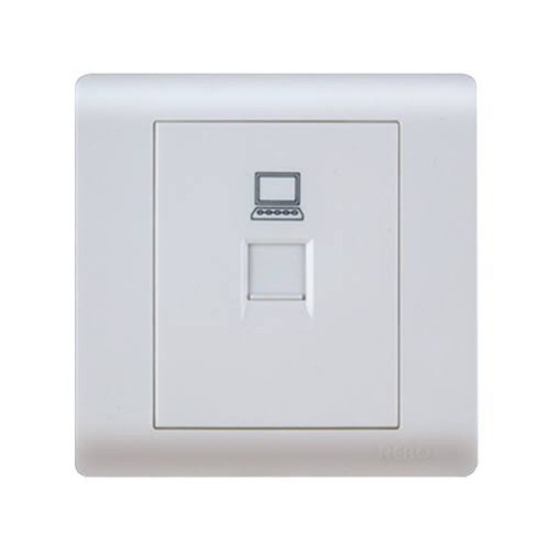 Nero 1 Gang Data Outlet LAN CAT6 F16 F16PCA CASA/Data Socket/Nero ...