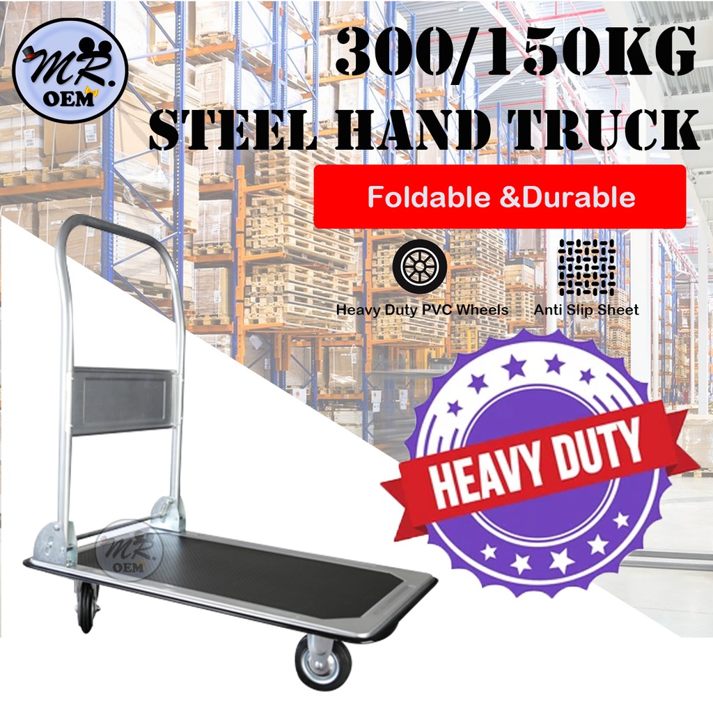 MR OEM 300kg / 150KG Steel Trolley Platform Truck Hand Truck Heavy Duty ...