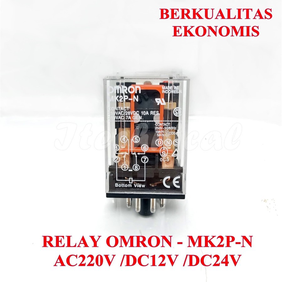 OMRON MK2P-N AC 220V RELLAY RELAY MK2P-N DC12V/ MK2P-N DC24V 8 LEGS RELAY - DC12V | Shopee Malaysia
