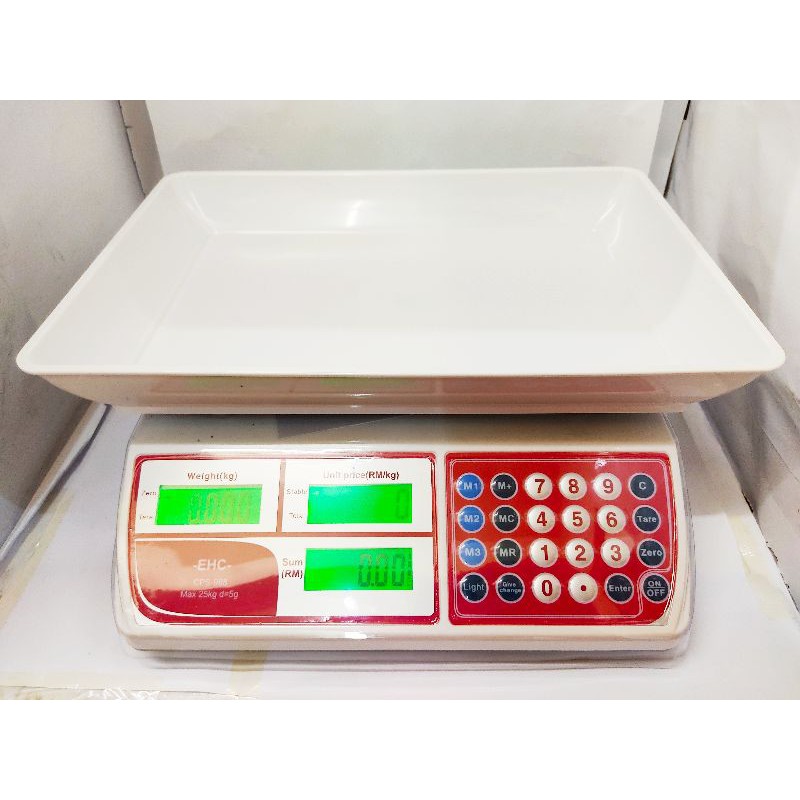 25KG / 30KG EHC DIGITAL PRICING SCALE Dry cell type 988 | Shopee Malaysia