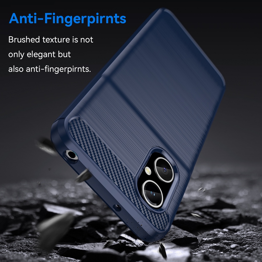 Xiaomi Poco M4 5G Poco M5 Carbon Brushed Back Casing Case Cover TPU ...