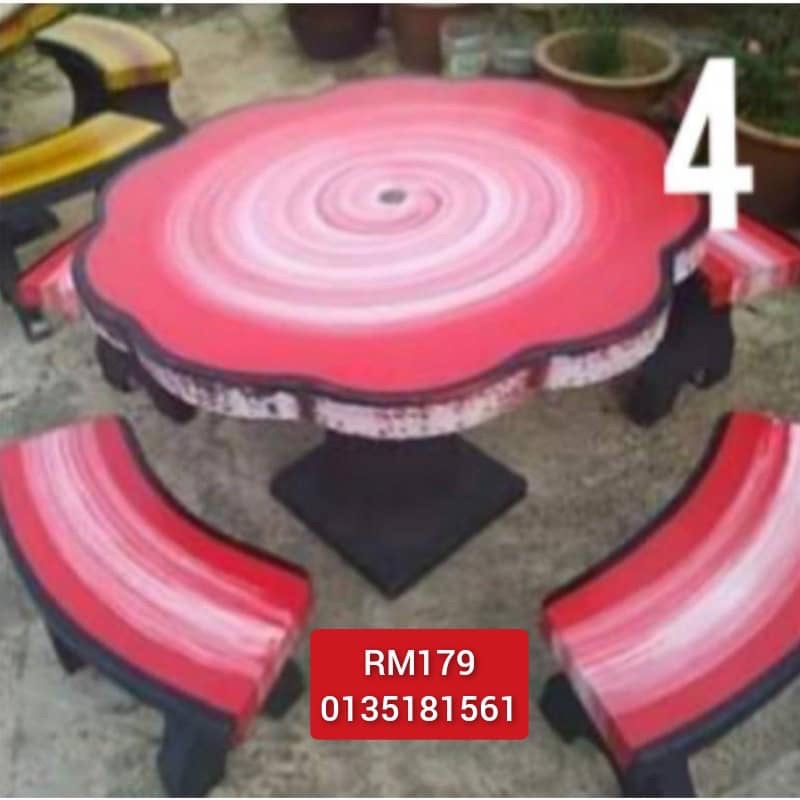 KERUSI MEJA BATU [BYR COD JIMAT WSP 0135181561] SET MEJA BATU MURAH ...