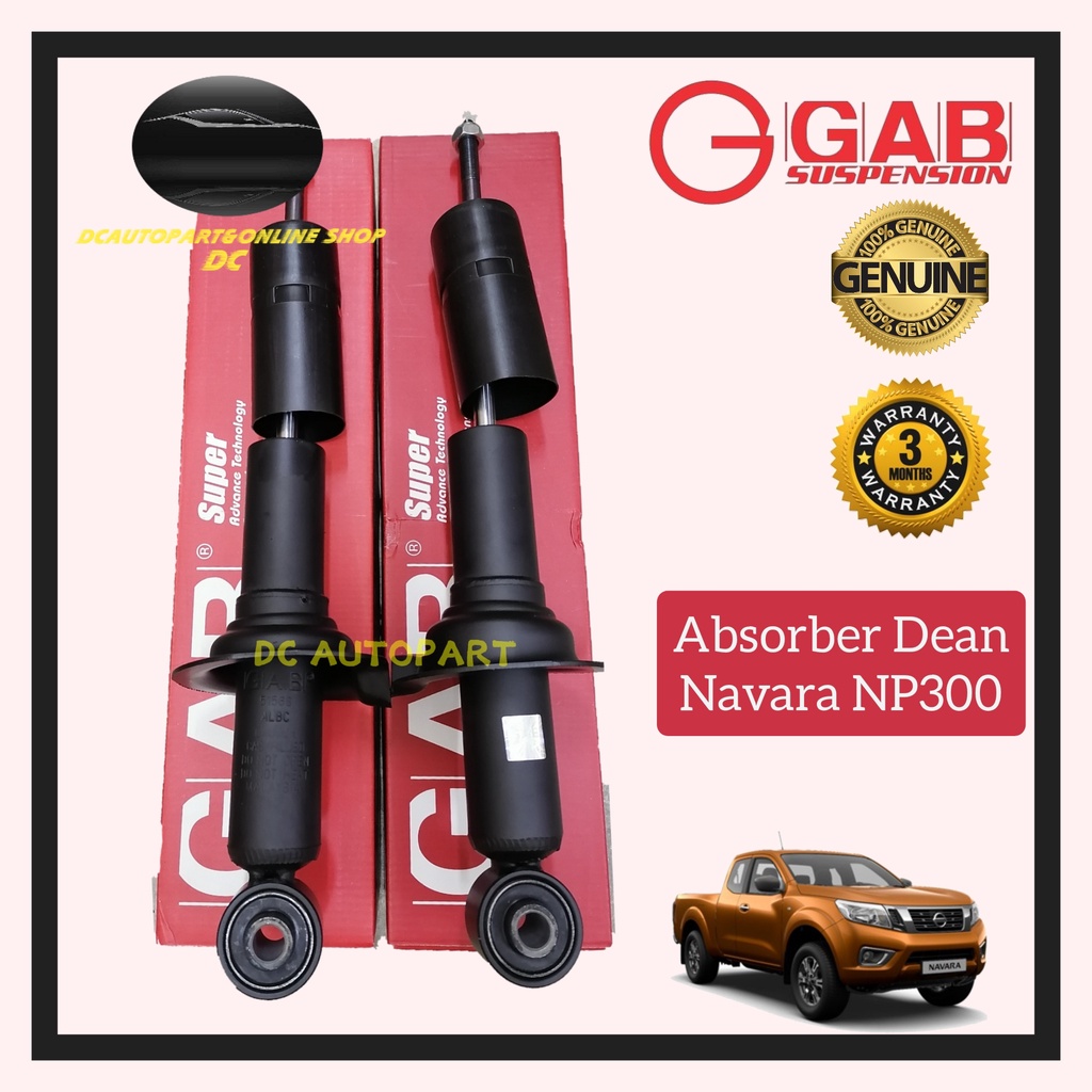 100% ORIGINAL GAB NISSAN NAVARA D40 / D23 NP300 FRONT OR REAR SHOCK ...
