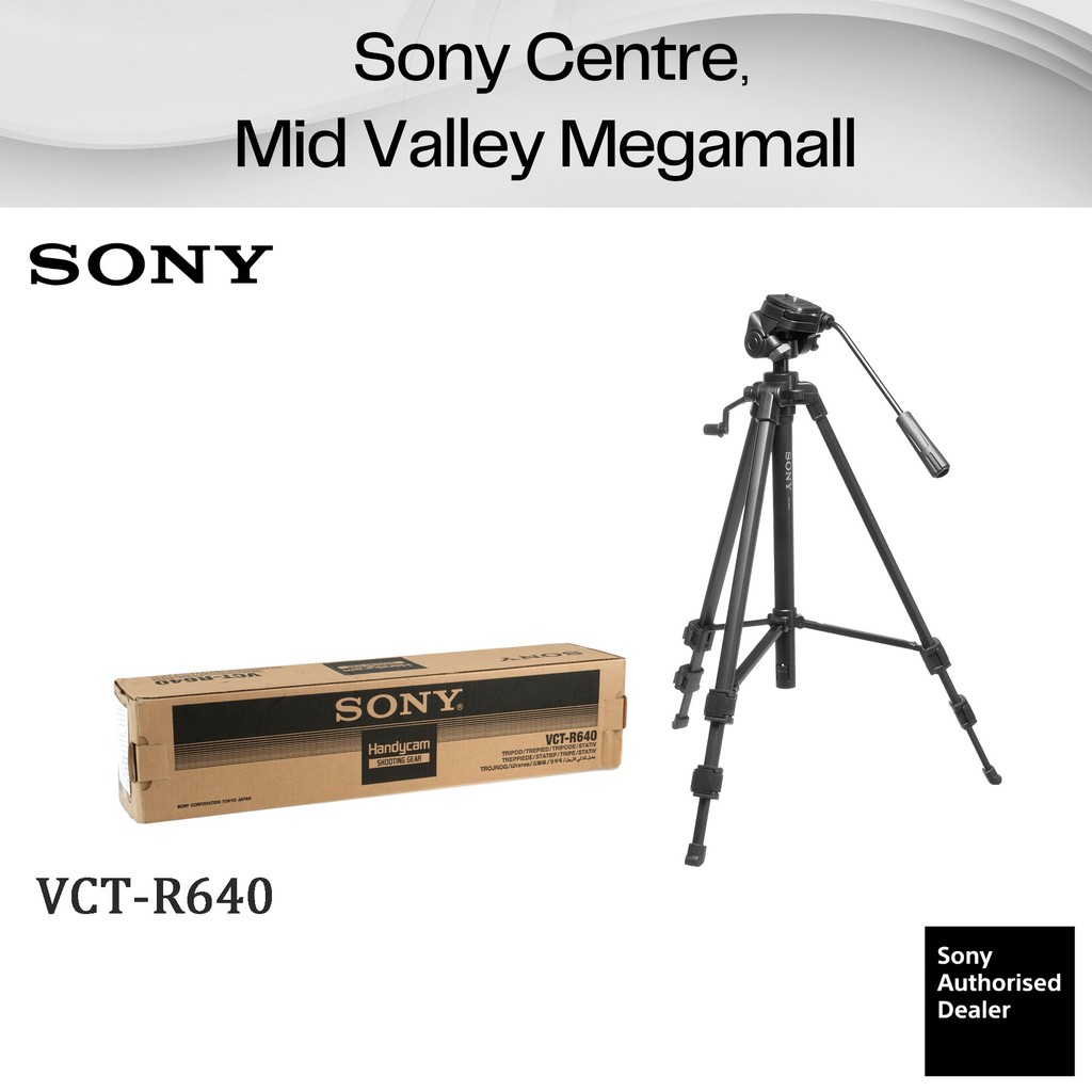 Sony Handcam Camera Tripod 3 Way Pan-Head Function (144.1cm) VCT-R640 ...