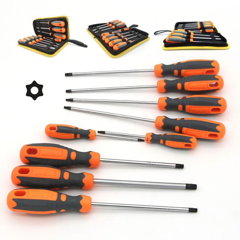 1 SET Long Torx Screwdriver with Hole S2 Steel T8 T10T15 T20 T25 T27 ...