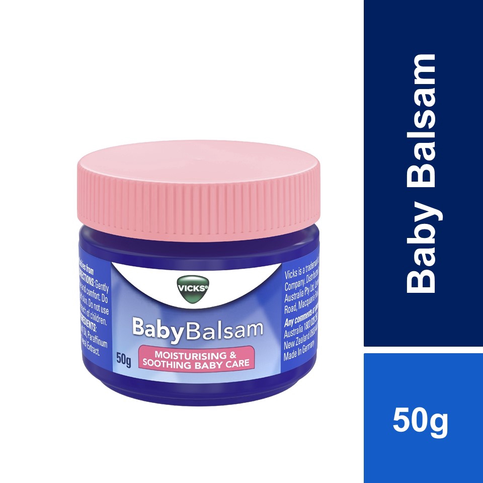 Vicks Baby Balsam Moisturising & Soothing Baby Care Rub (50g) | Shopee ...