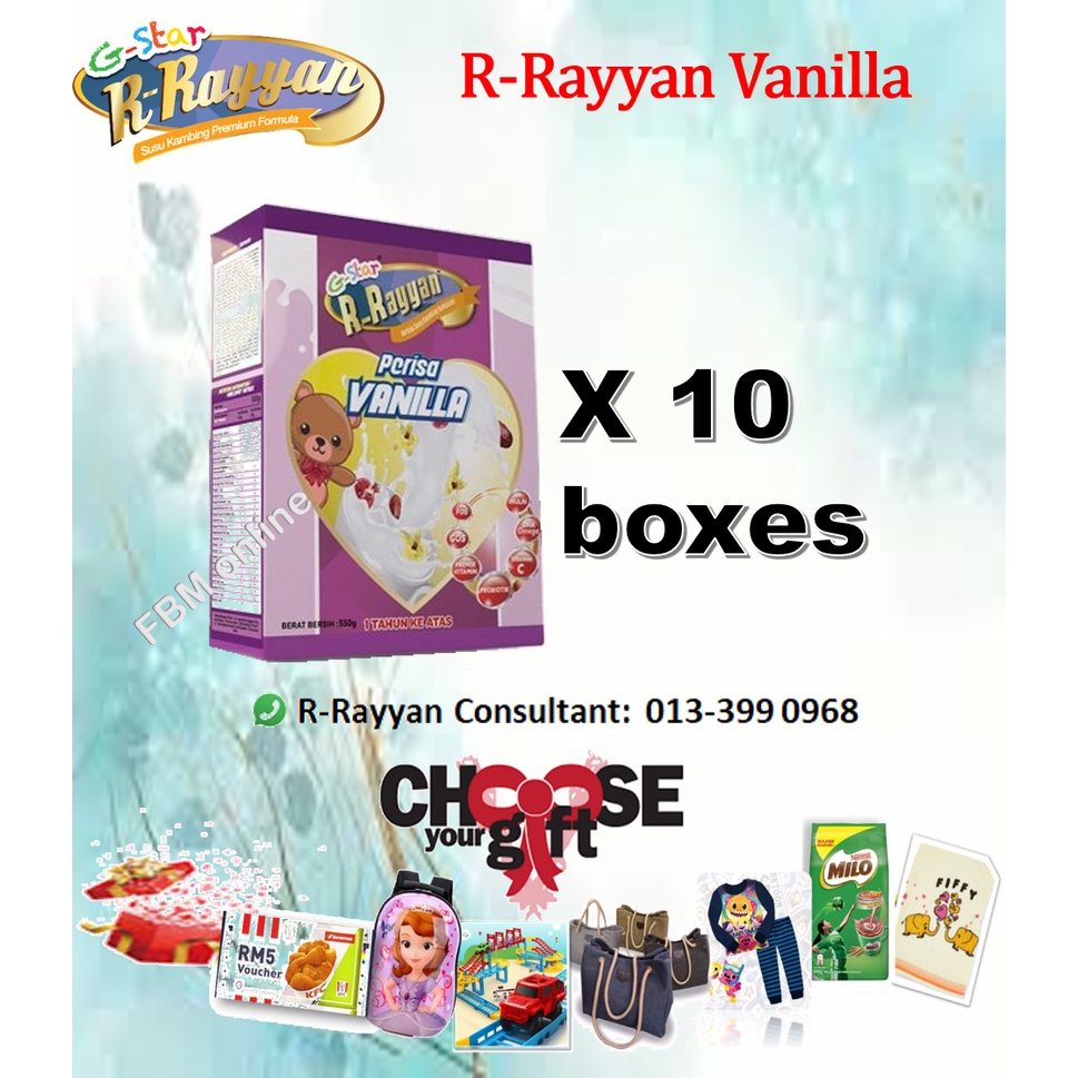 (Free Gift) R-Rayyan Susu Kambing Vanilla - 10 boxes | Shopee Malaysia