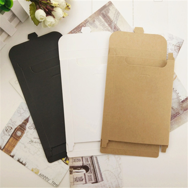 10PCS Black Kraft Paper Postcard Gift Box Photo Box Invitation Letter ...