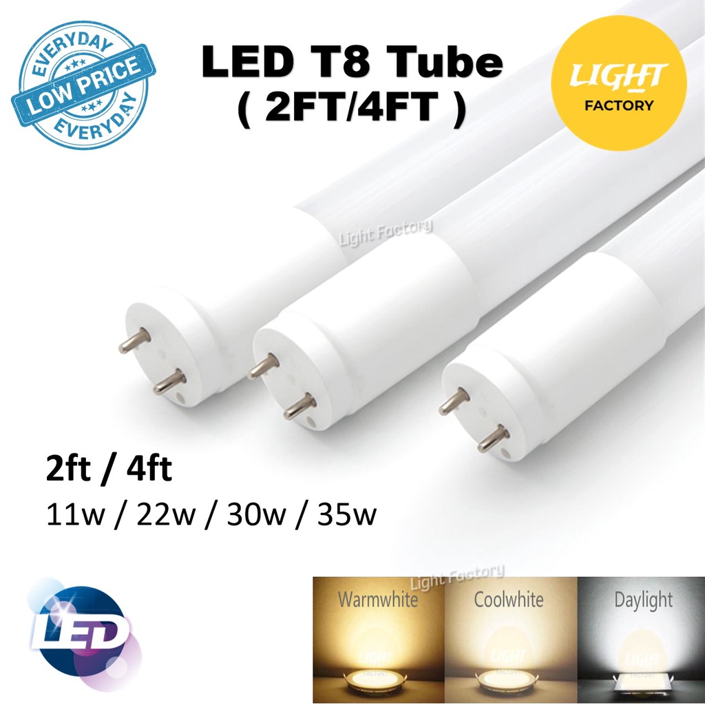 [SET 10pcs] 2ft 4ft 11W 22W 30W 35W Super Bright LED T8 Fluorescent Tube Light Lampu Kalimantang ...