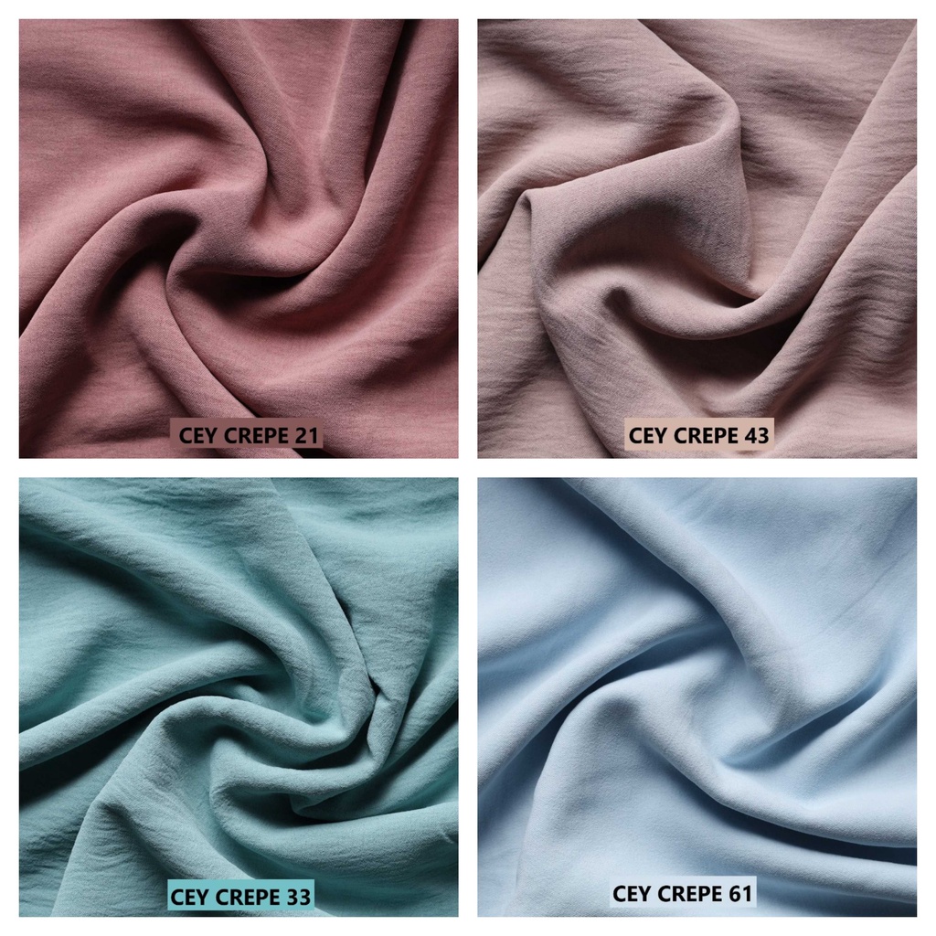 🔥 🔥 CRUSH CEY CREPE KAIN PASANG ( BIDANG 60' /0.5 METER) 🔥 🔥(CC21 ...