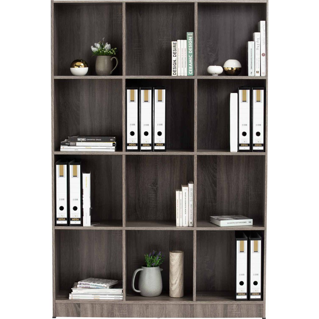POPI 12C Sonoma Dark Arch File Cabinet Book Rack Bookshelf Shelf Rack ...