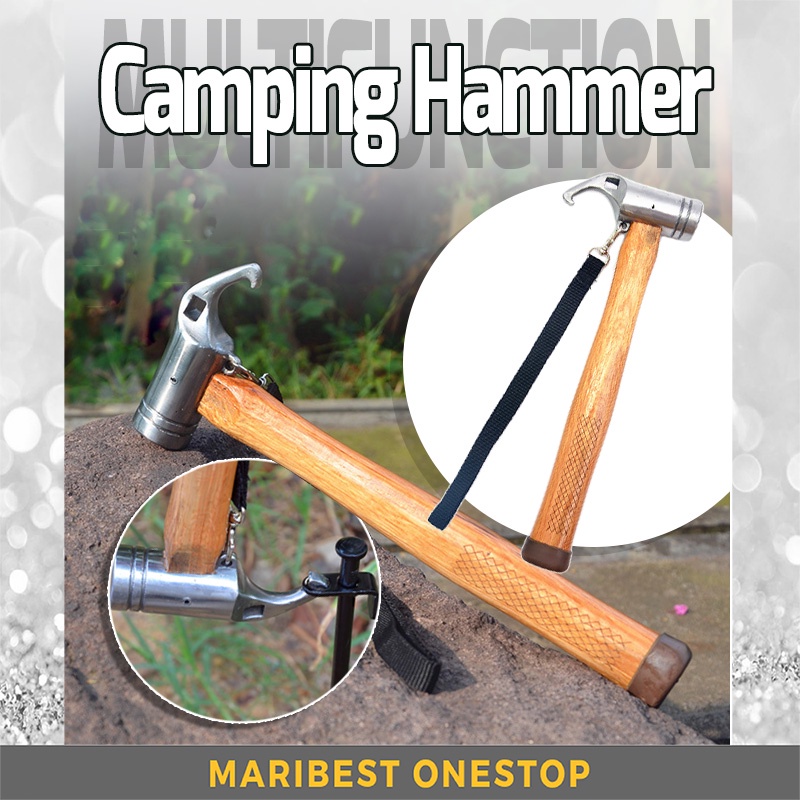 Multifunction Camping Steel Hammer Heavy Duty MultiPurpose Tent Peg ...