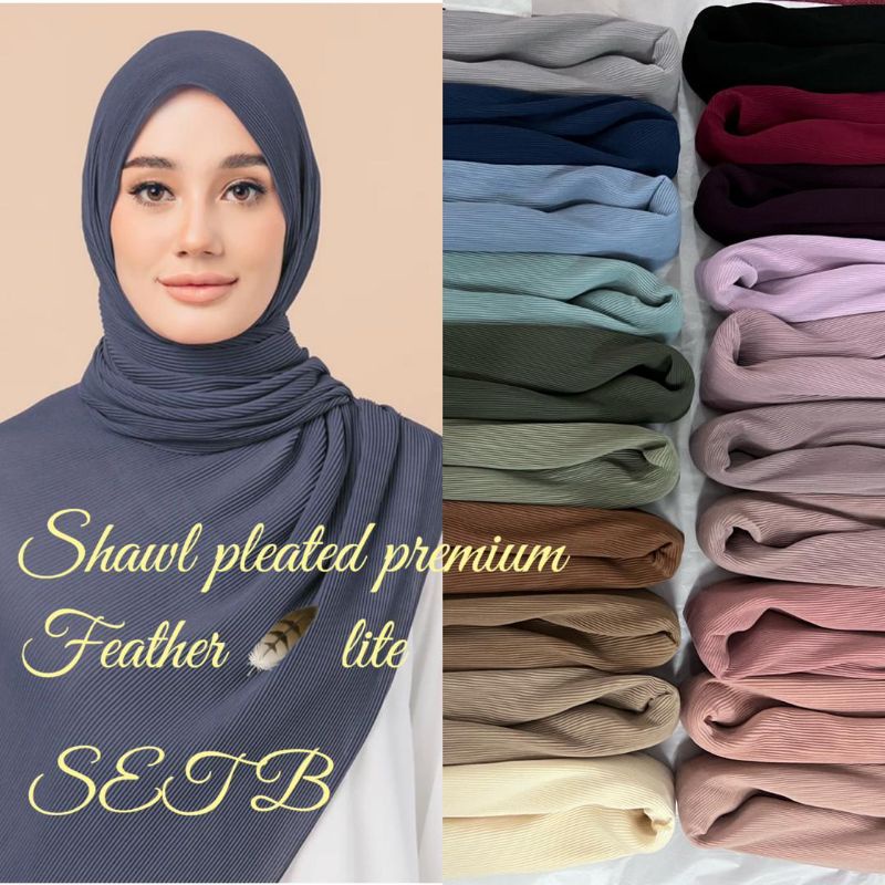 🔥SHAWL PLEATED/CHIFFON🔥READY STOCK | Shopee Malaysia