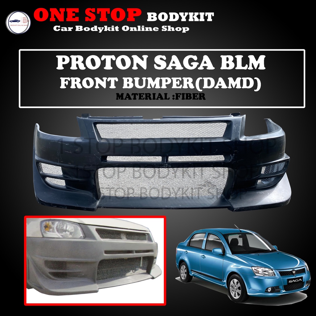 PROTON SAGA FRONT BUMPER (DAMD) FIBER(FIBERGLASS)SKIRT LIP BODYKIT ...