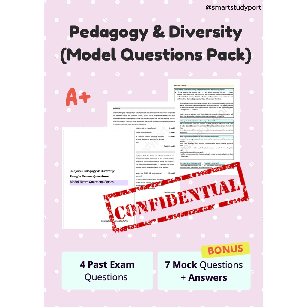 Pedagogy & Diversity (Model Exam Questions + 7 Bonus Questions with ...