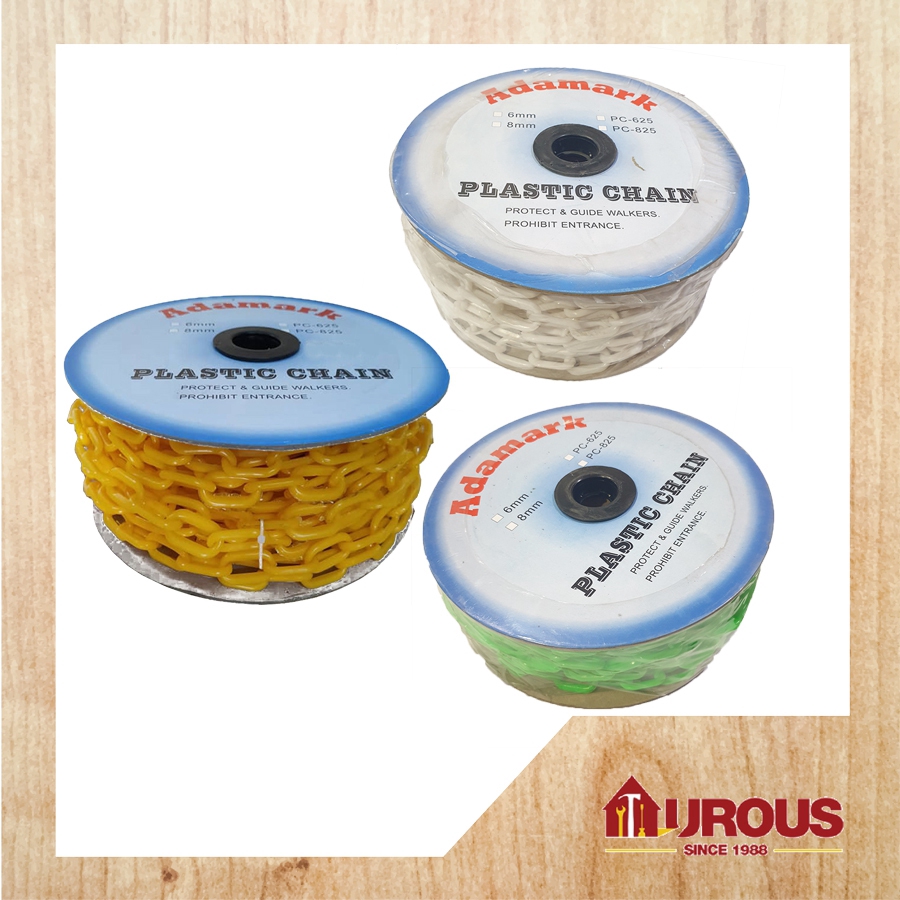 PVC LINK PLASTIC CHAIN 6MM (GREEN/YELLOW/WHITE) - 1 METRE | Shopee Malaysia