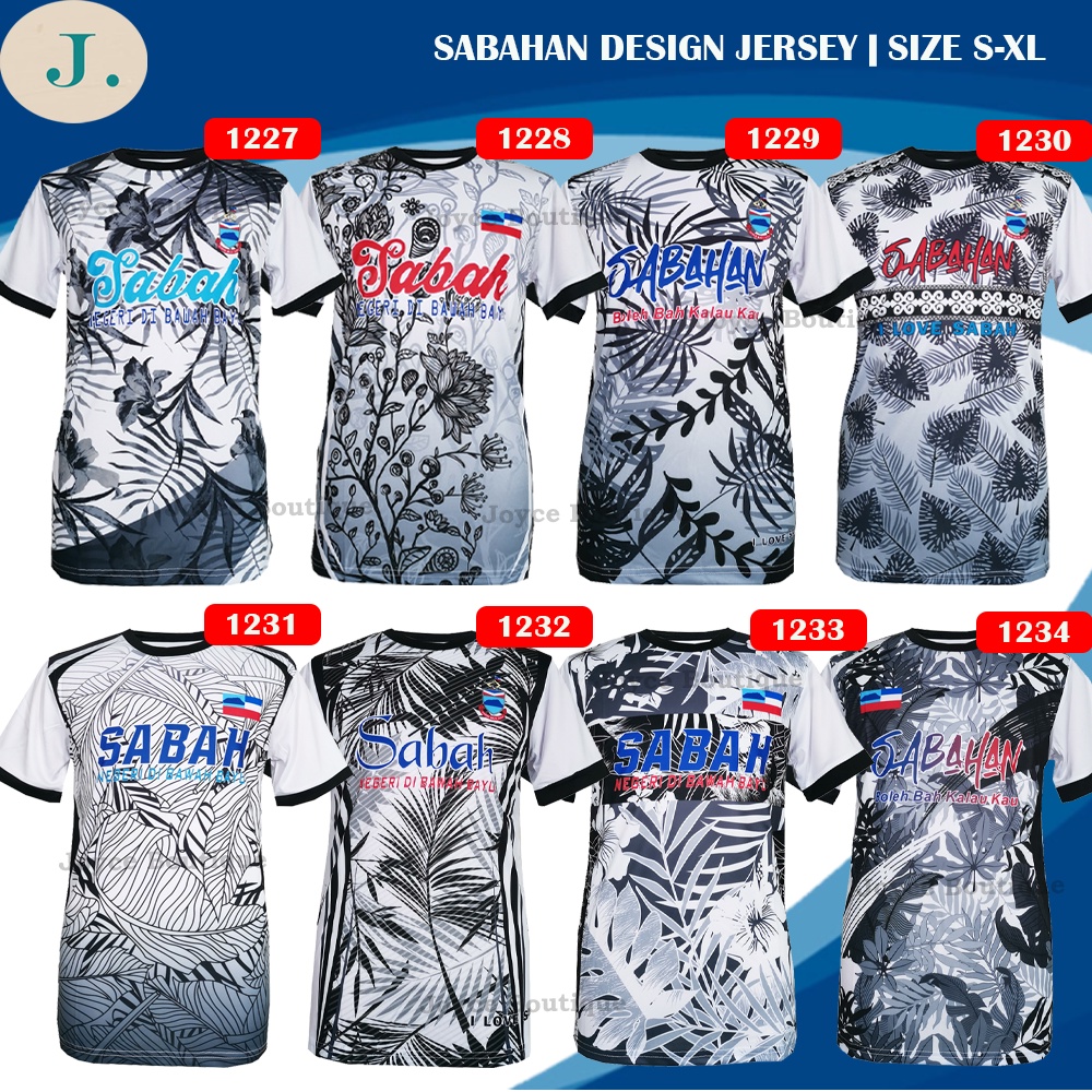 🔥Ready Stock🔥 Unisex Baju Putih White Batik Jersey Sabah Sabahan Design ...