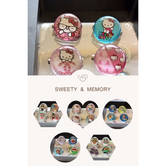 Hello Kitty Doraemon Owl Resin Glass Baby Brooch [Ready Stock] | Shopee ...