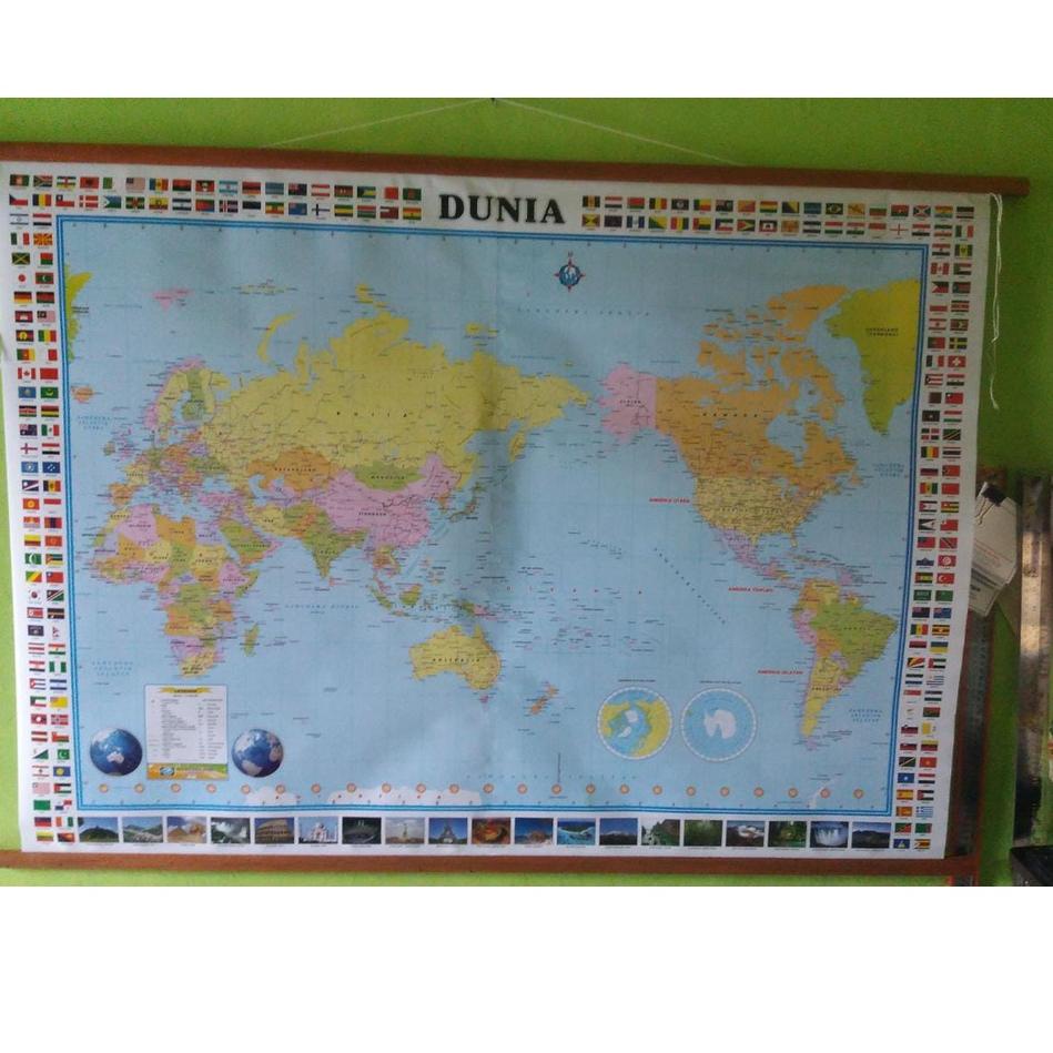 'r0 Medium World Map Layer Fabric Frame Latest Product. | Shopee Malaysia
