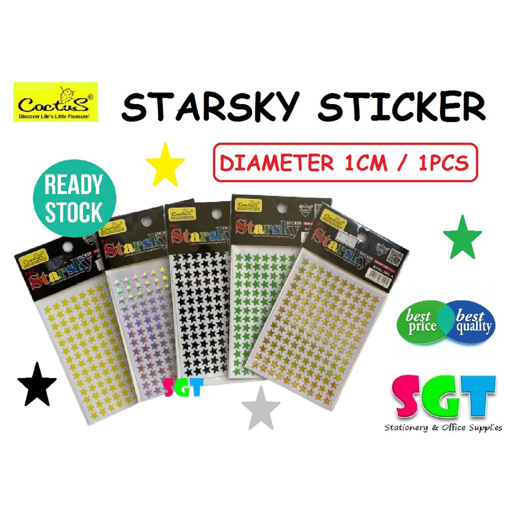 PVC Starsky Sticker / Sticker Bintang ( 10mm) | Shopee Malaysia