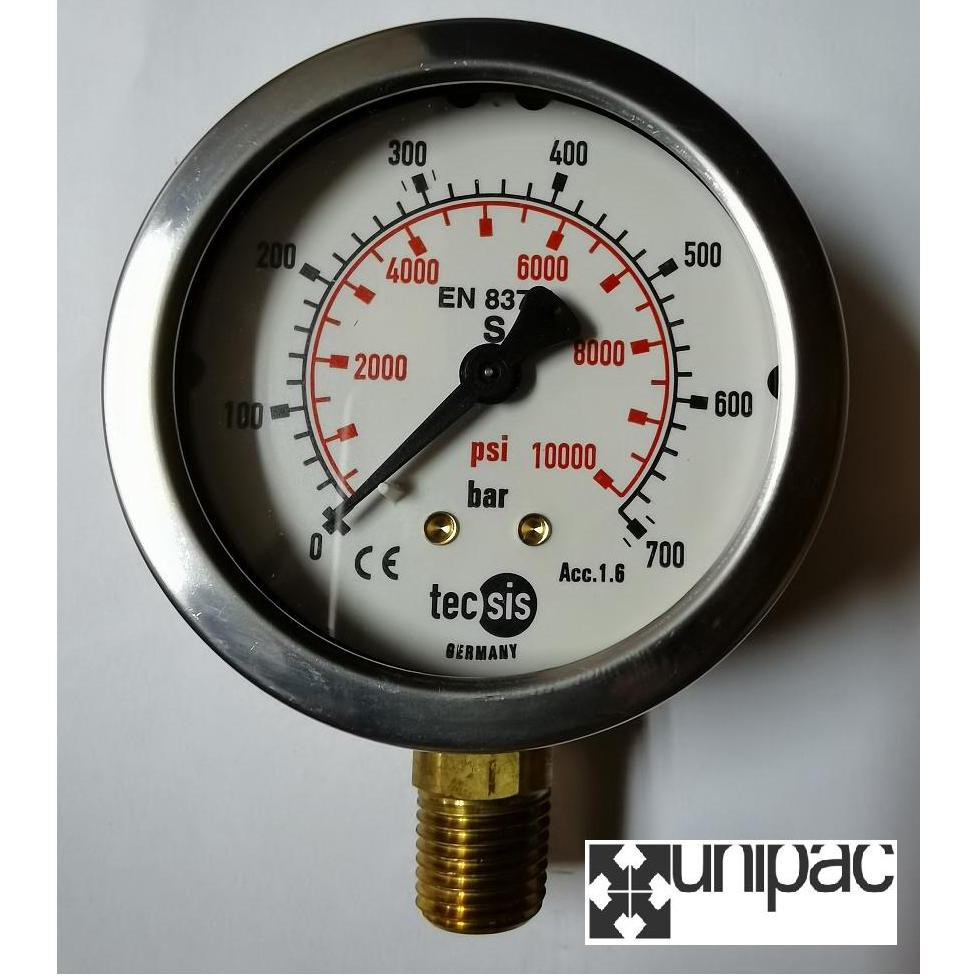 Pressure Gauge Tecsis Half Stainless Steel Pressure Gauge With ...