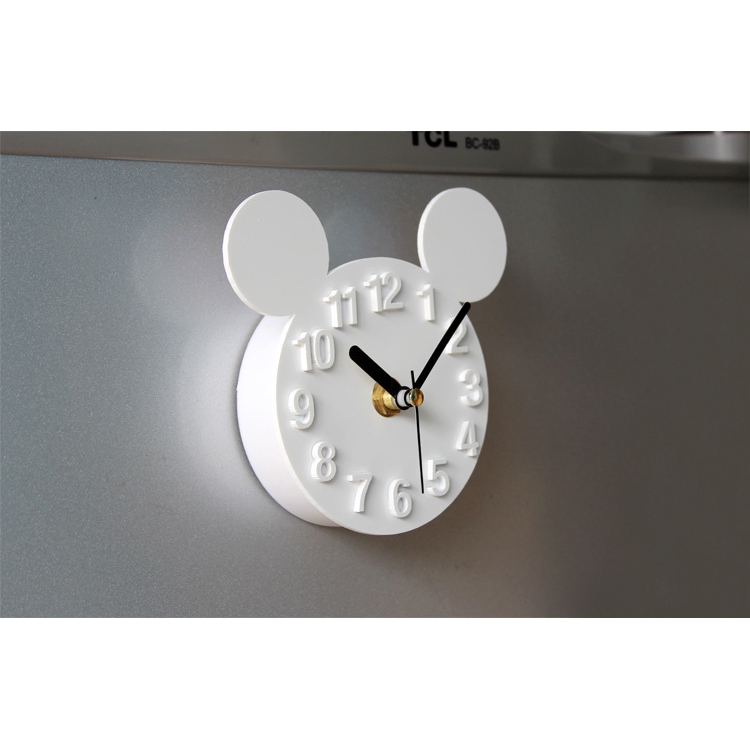 3D Modern Design Blank Refrigerator Wall Clock Mickey Mouse Digital ...