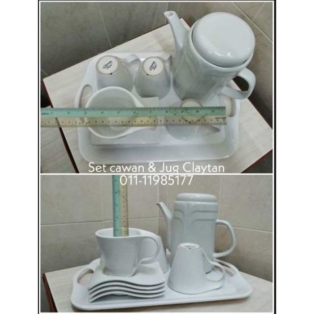 Set Cawan & Jug Claytan | Shopee Malaysia