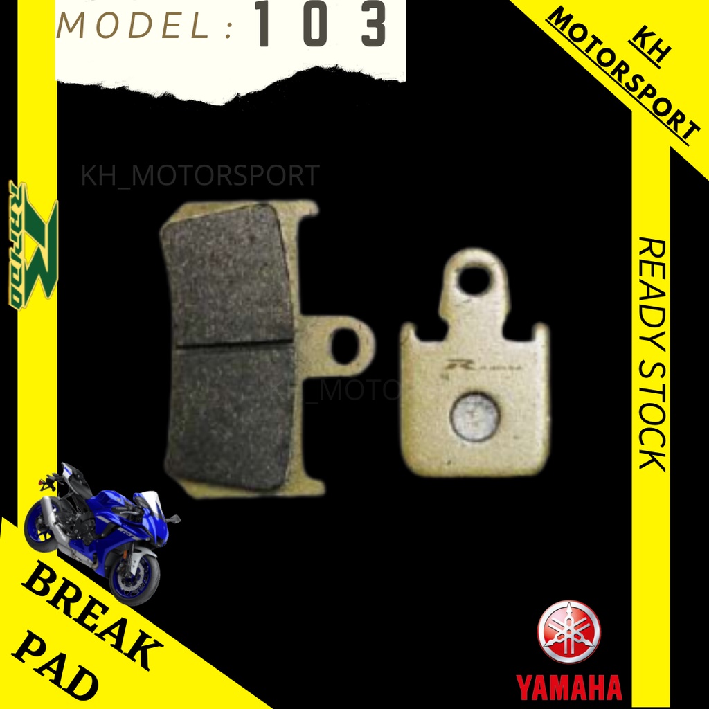 RAPIDO BRAKE PAD MODEL 103 YAMAHA YZF R1 (FRONT) BREAK PAD | Shopee Malaysia