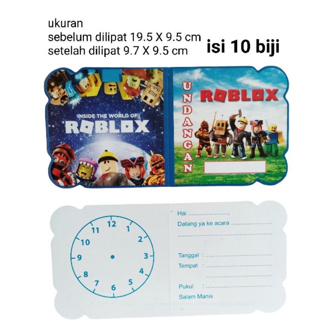 Folding roblox rob lox character happy birthday hbd birthday invitation ...