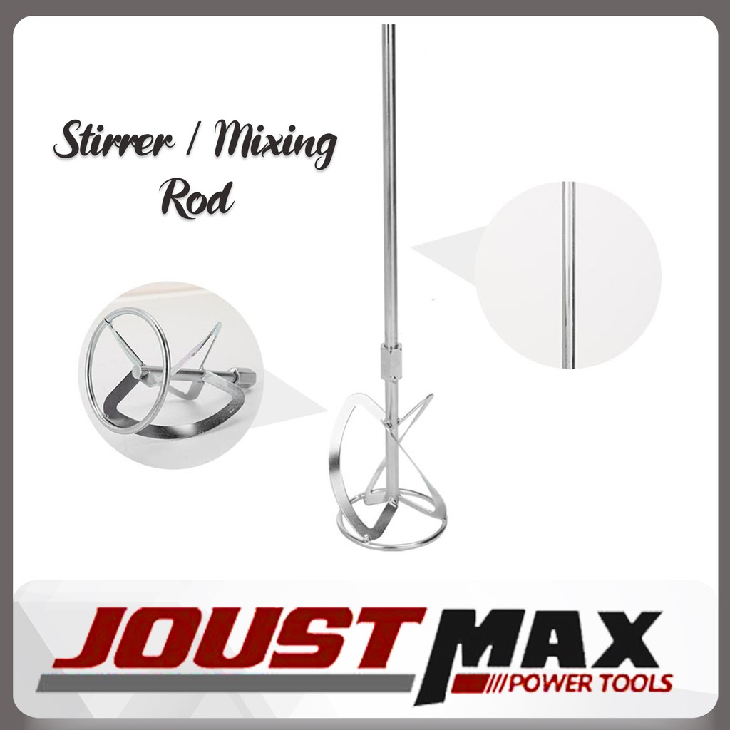 Stainless Steel Mixer Rod Cement Paint Mixing Stirrer Threaded Tip ...