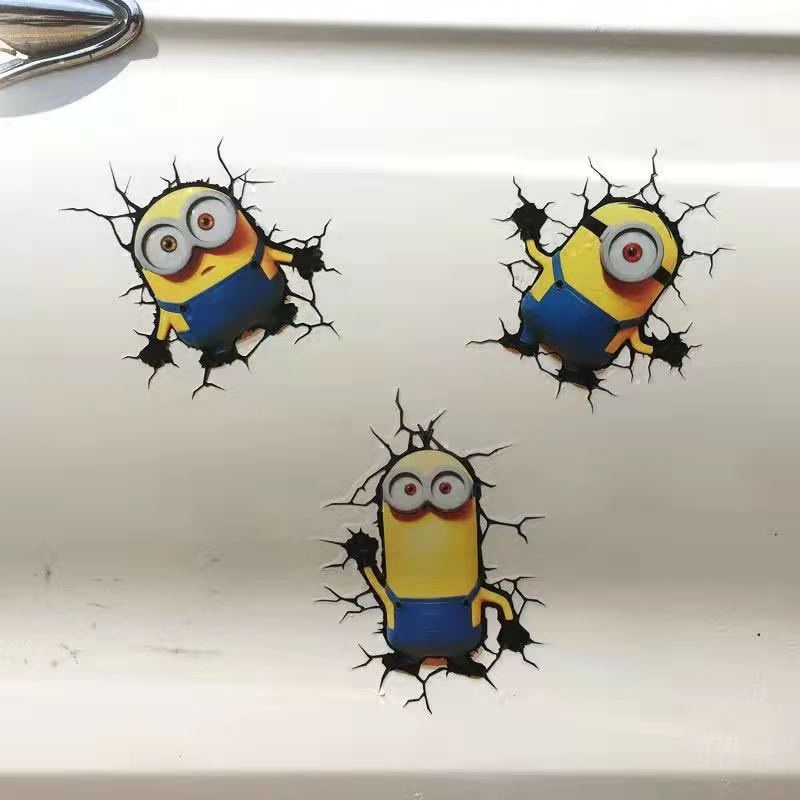 Creative stickers cartoon car stickers 3D car stickers scratches cover ...