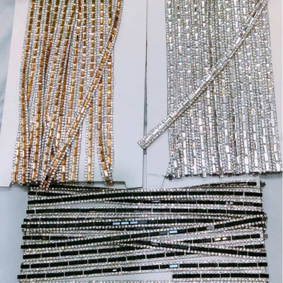 Glass Iron On Trimming Diamond Trimming Iron On, Iron On Patch, Iron-on ...