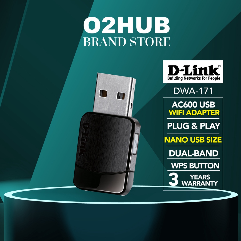D-LINK DWA-171 Wireless AC600 MU-MIMO NANO Size USB WiFi Adapter ...
